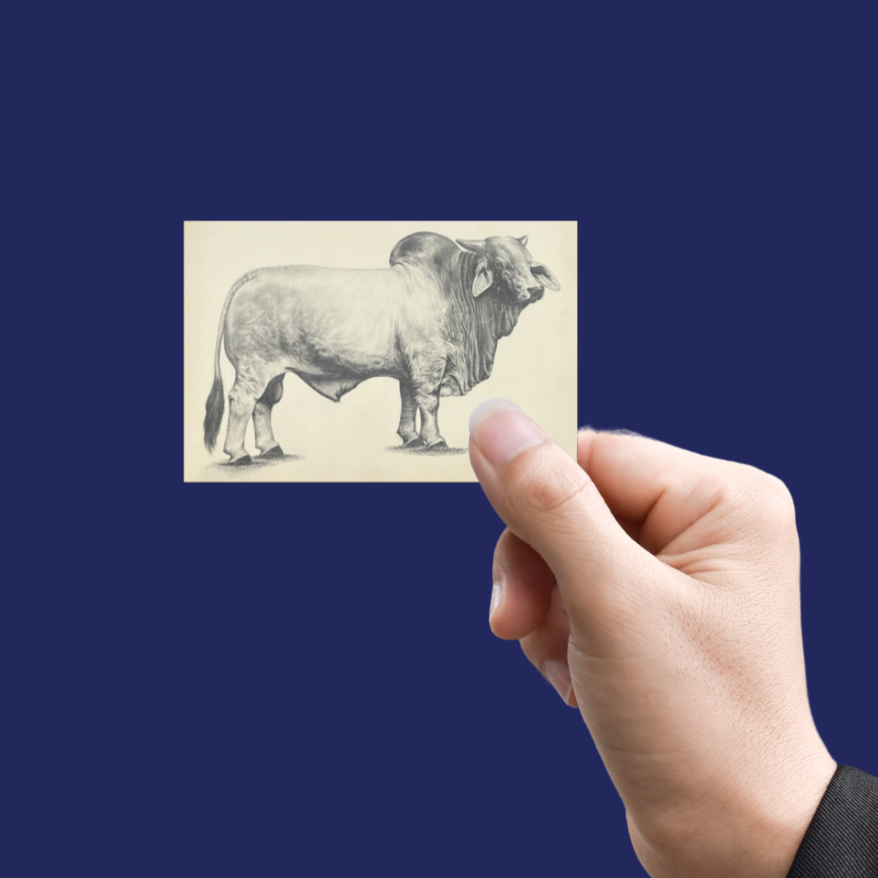 Bull Print Sticker – Shop American Brahman!